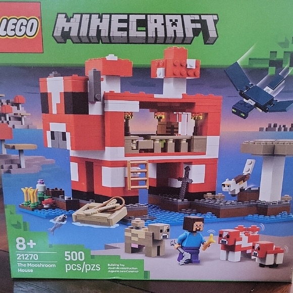 Lego | Toys | Lego Minecraft Red And White Mooshroom House Set | Poshmark